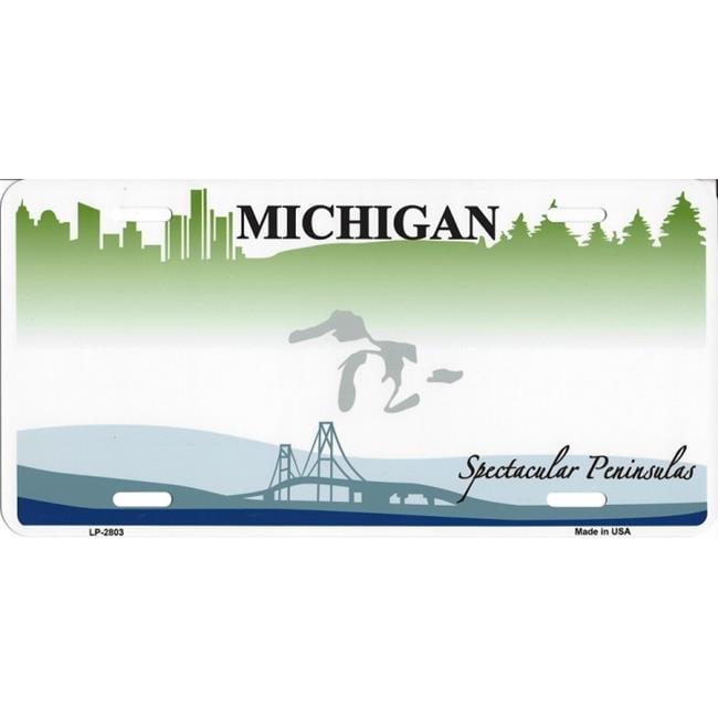 212 Main LP-2803 6 x 12 in. Michigan State Look a Like Metal License ...