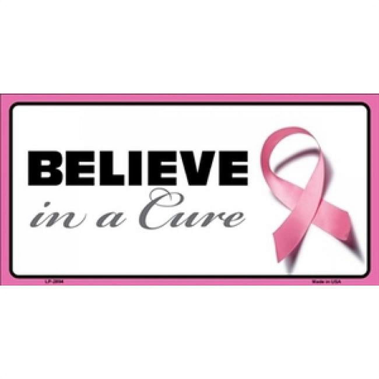Believe in a Cure Breast Cancer License Plate - Walmart.com