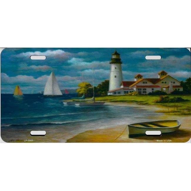 Lighthouse Painting License Plate - Walmart.com
