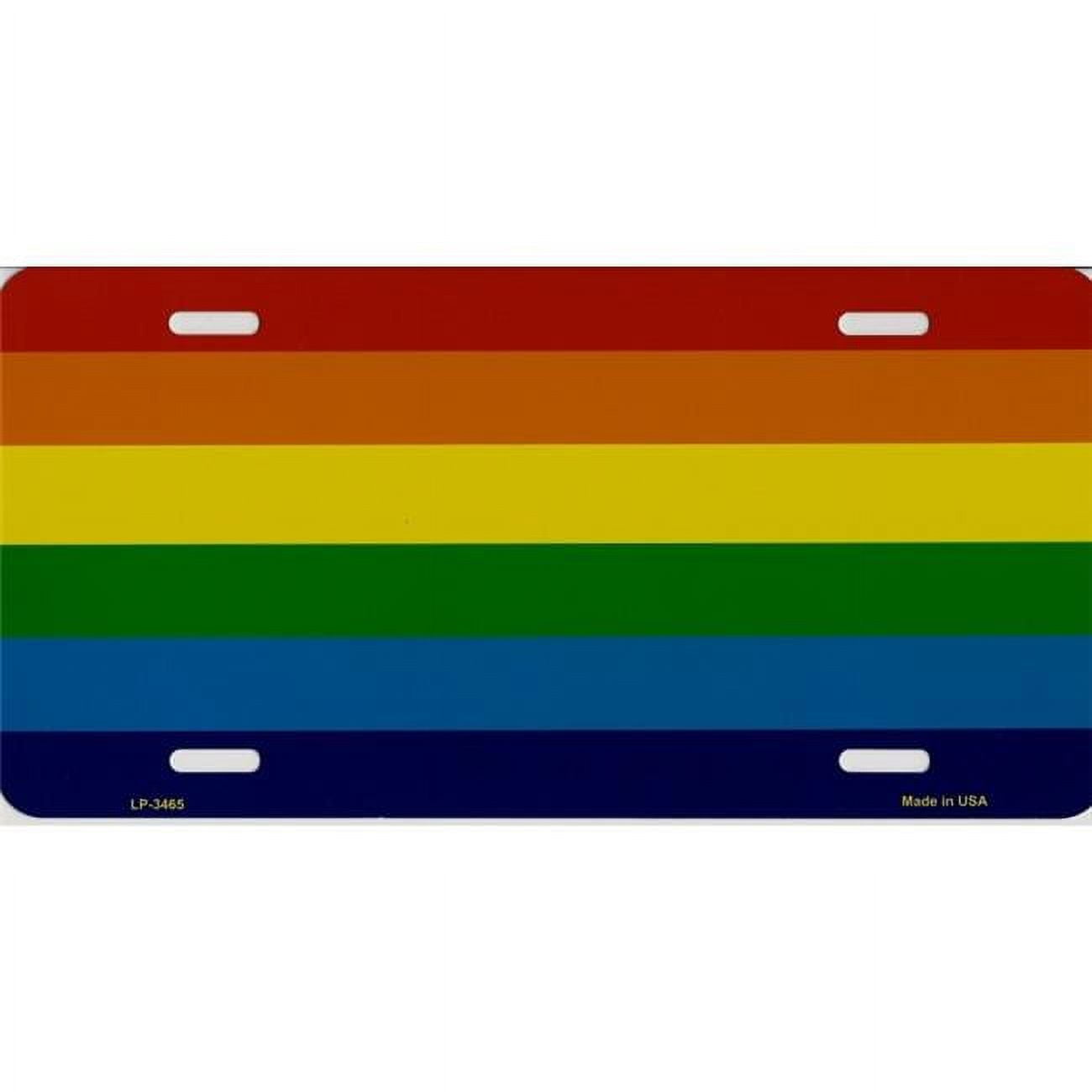 212 Main LP-3465 6 x 12 in. Rainbow Gay Pride Flag Metal License Plate ...