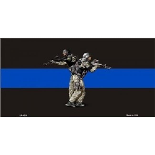 Blue Line Centered Swat License Plate - Walmart.com