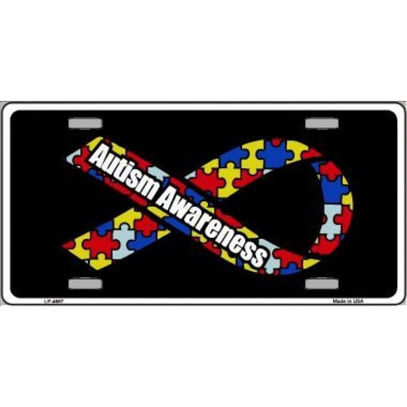 212 Main LP-4667 6 x 12 in. Autism Awareness Ribbon Metal License Plate ...