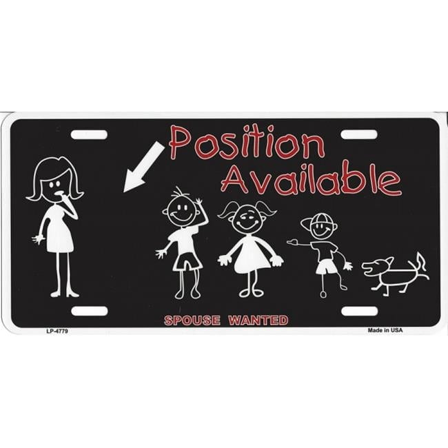 Spouse Wanted Female License Plate - Walmart.com