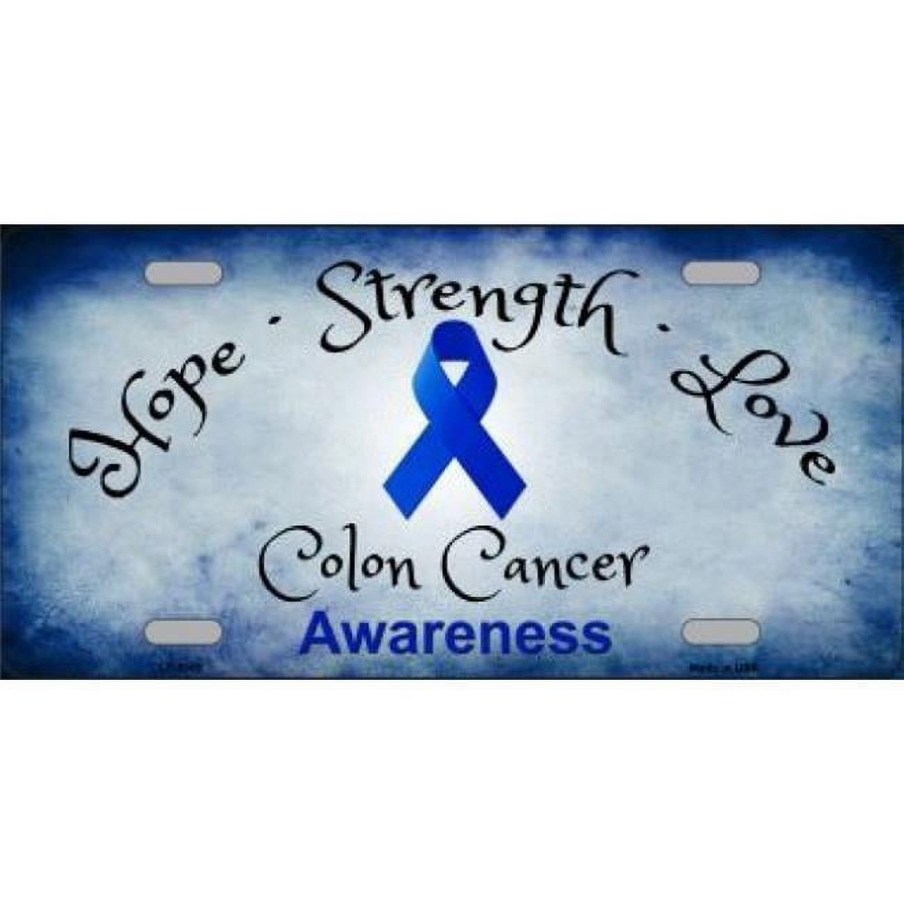 212 Main LP-8306 6 x 12 in. Colon Cancer Ribbon Metal License Plate ...