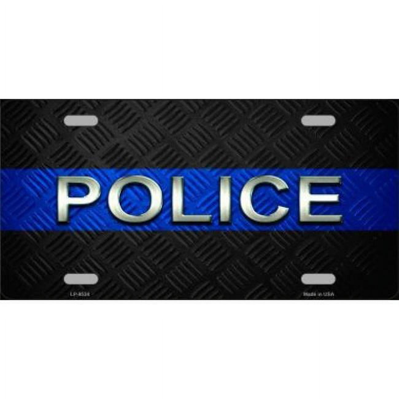 212 Main LP-8534 6 x 12 in. Police Thin Blue Line Metal License Plate ...
