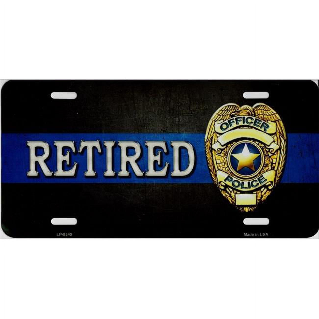 212 Main LP-8540 6 x 12 in. Police Officer Retired with Logo Metal ...
