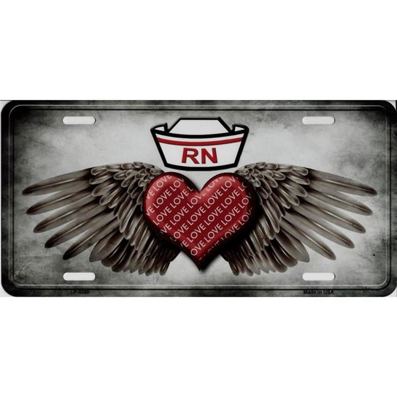 212 Main LP-8560 6 x 12 in. Registered Nurse RN Heart with Wings Metal ...