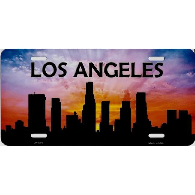 212 Main LP-8703 6 x 12 in. Los Angeles Skyline Silhouette Metal ...