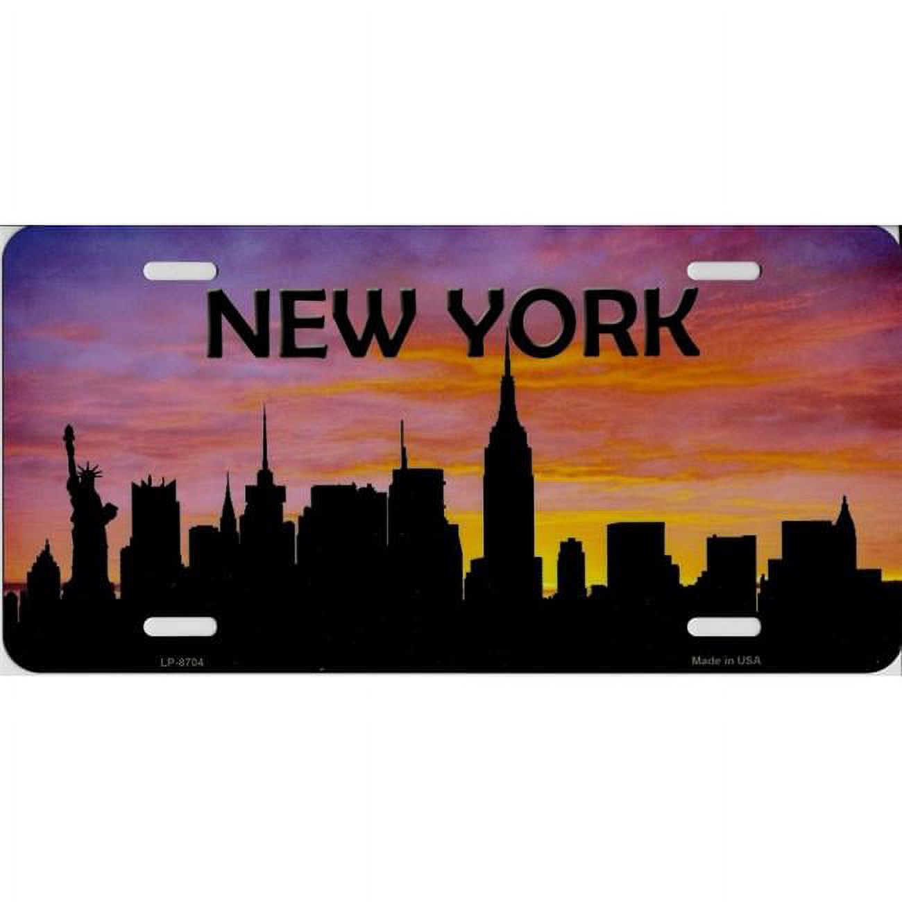 212 Main LP-8704 6 x 12 in. New York Skyline Silhouette Metal License ...