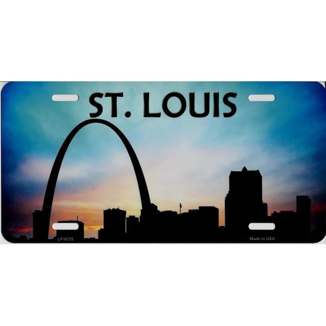 St. Louis Skyline Silhouette Metal License Plate - Walmart.com