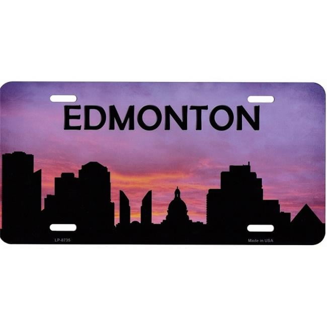 Edmonton Skyline Silhouette Metal License Plate - Walmart.com