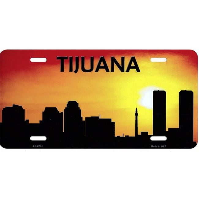 212 Main LP-8741 6 x 12 in. Tijuana Skyline Silhouette Metal License ...
