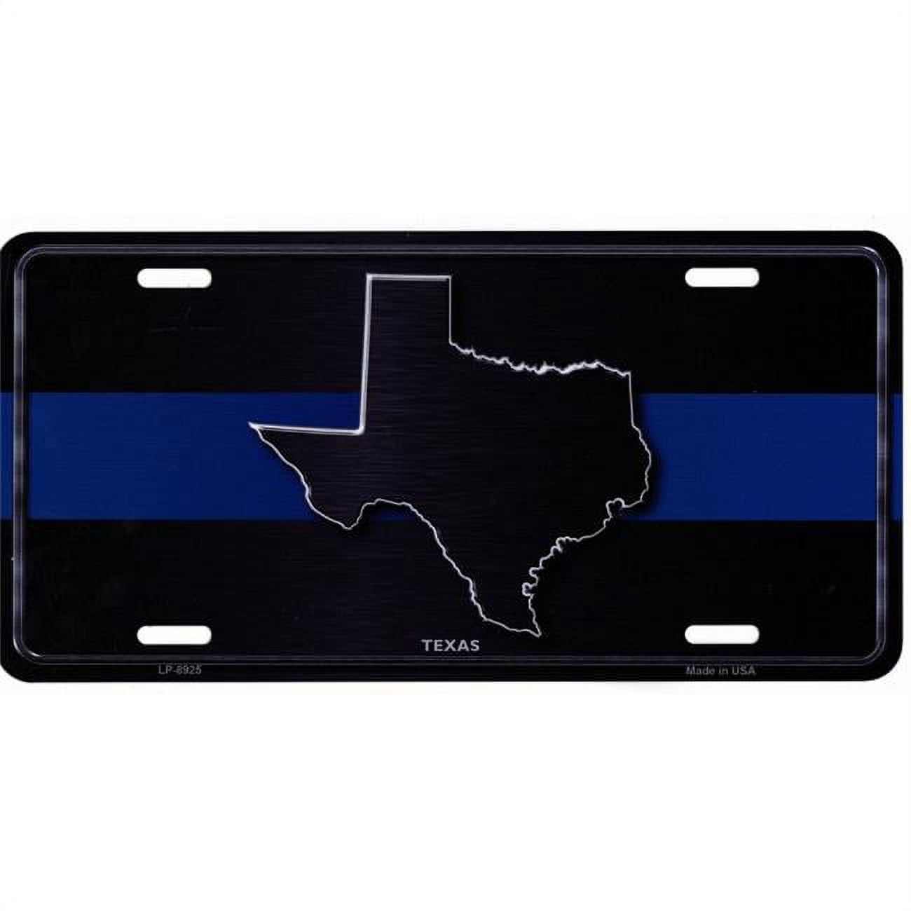 212 Main LP-8925 6 x 12 in. Texas Thin Blue Line Metal License Plate ...