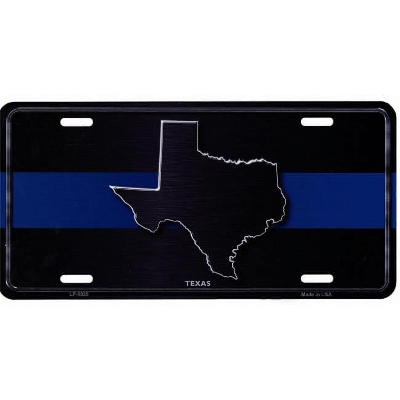 Texas Thin Blue Line Metal License Plate - Walmart.com