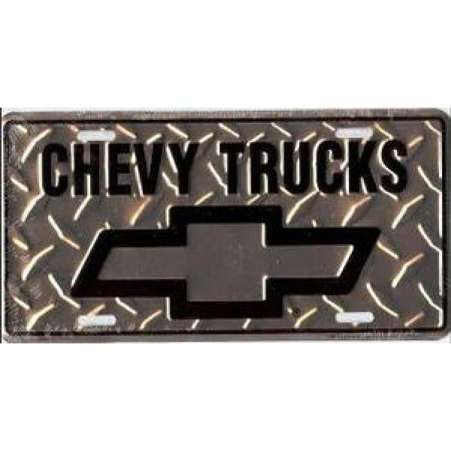 Chevy Trucks Diamond License Plate - Walmart.com
