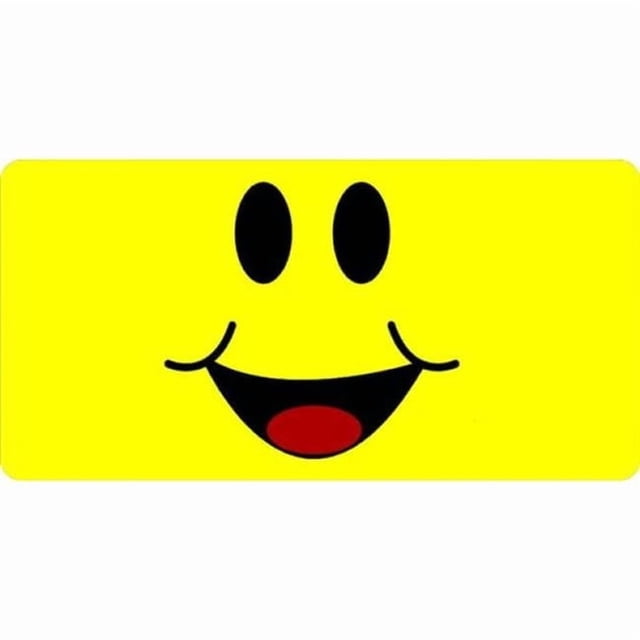 Smiley Face Photo License Plate - Walmart Business Supplies