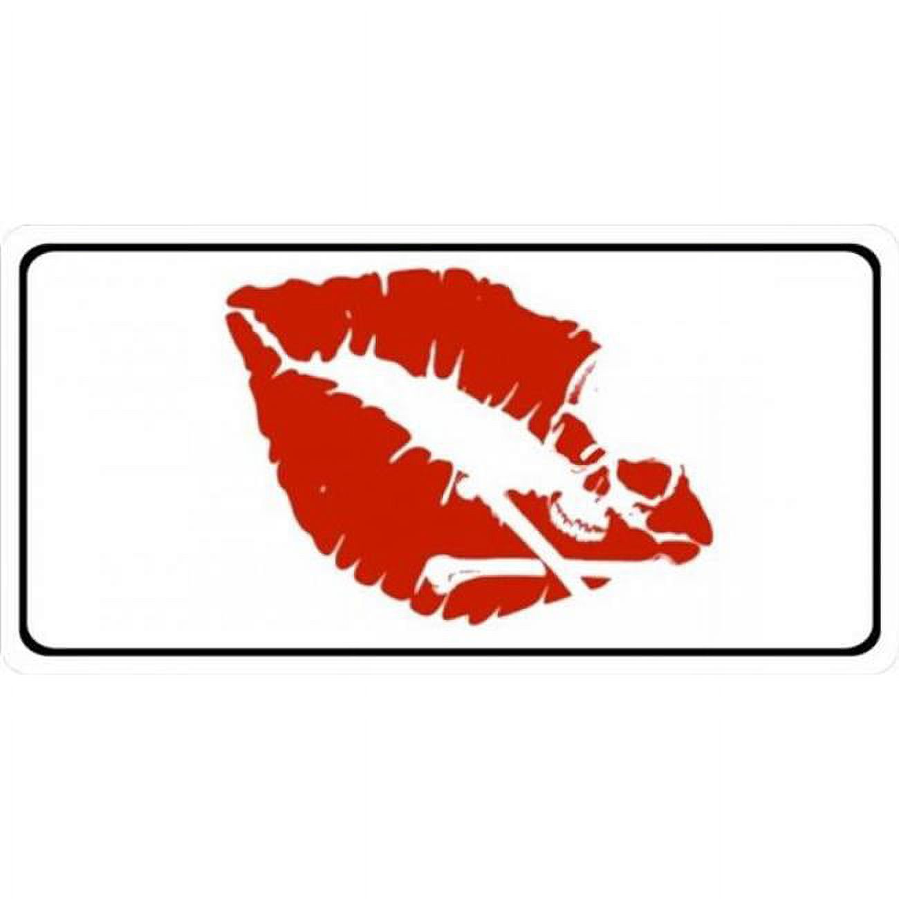 212 Main LPO1144 Red Lips with Skull Photo License Plate - Walmart.com