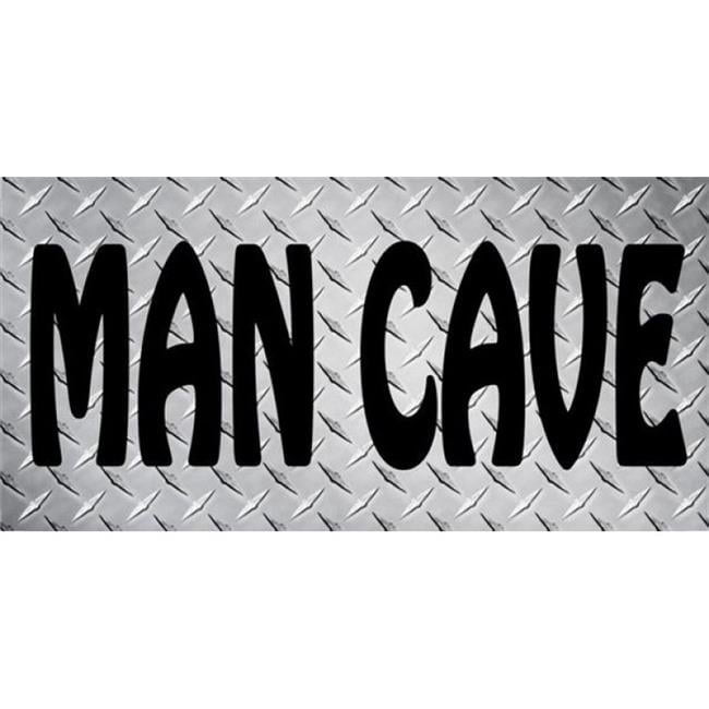 Man Cave Diamond Plate Photo License Plate - Walmart.com
