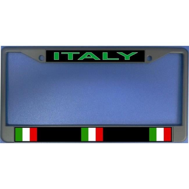 212 Main LPO1708 Italy Flag Photo License Plate Frame, Free Screw Caps ...