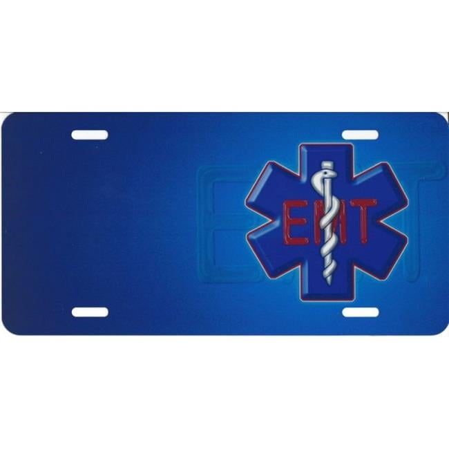 Offset EMT Logo Photo License Plate Free Personalization on this plate ...