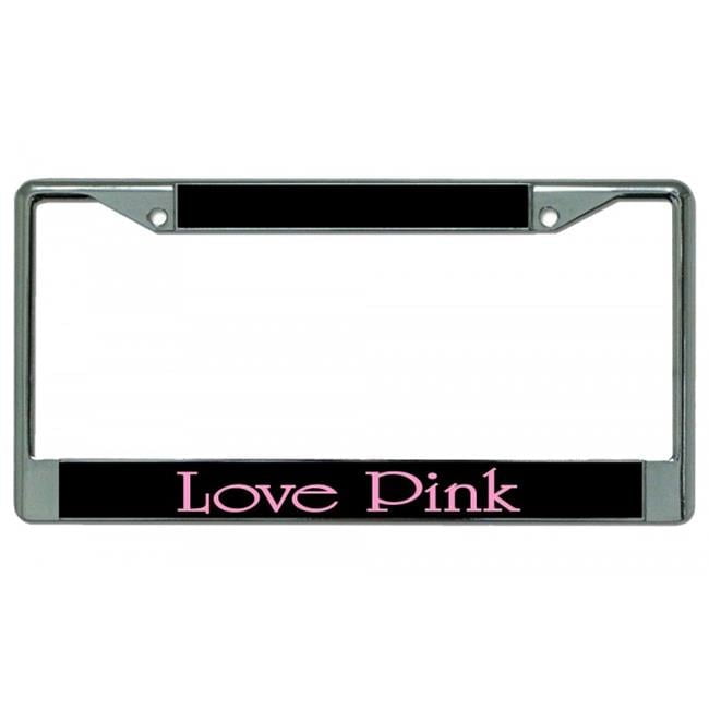 212 Main LPO1853 Love Pink Photo License Plate Frame, Free Screw Caps ...