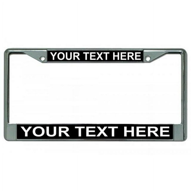 212 Main LPO1880 6 x 12 in. Custom Personalized Black Background Chrome ...