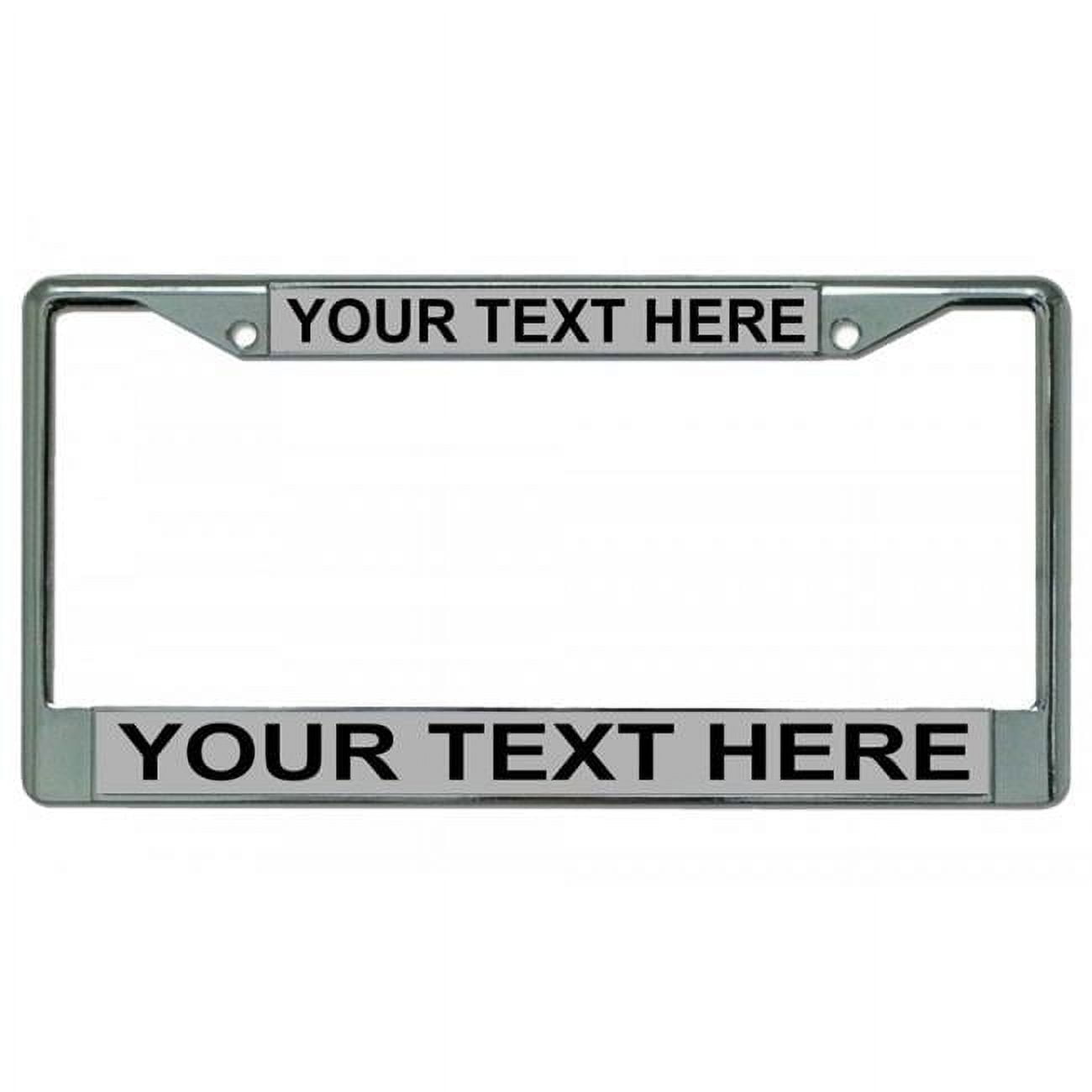 212 Main LPO1884 6 x 12 in. Custom Personalized Gray Background Chrome ...