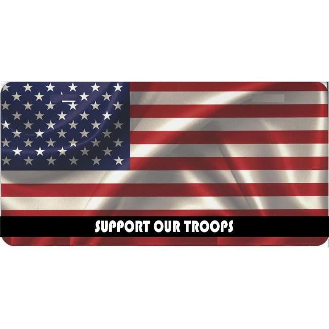 212 Main LPO1995 6 x 12 in. U.S. Flag Support Our Troops Photo License ...
