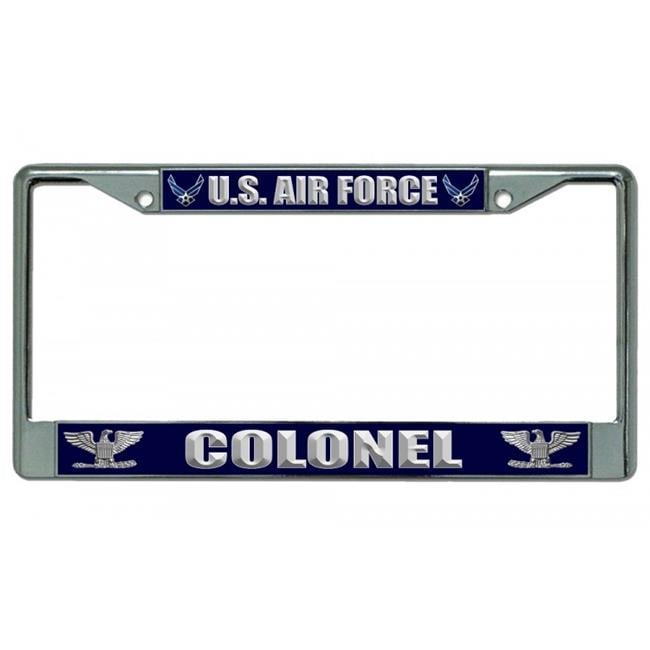 U.S. Air Force Colonel Chrome License Plate Frame - Walmart.com