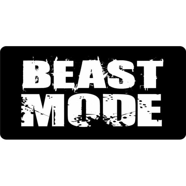 Beast Mode Black Photo License Plate - Walmart.com