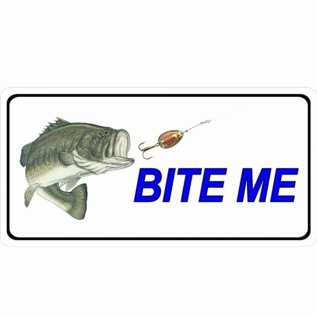 212 Main LPO2403 6 x 12 in. Bite Me Bass Fish & Lure Photo License ...