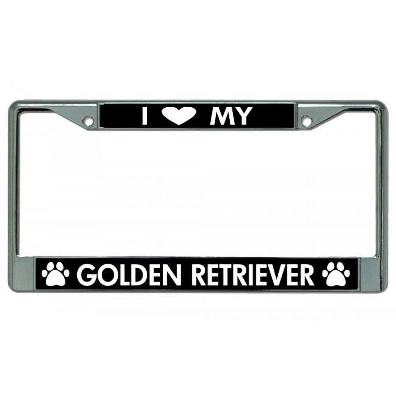 212 Main LPO2495 6 x 12 in. I Love My Golden Retriever Chrome License ...
