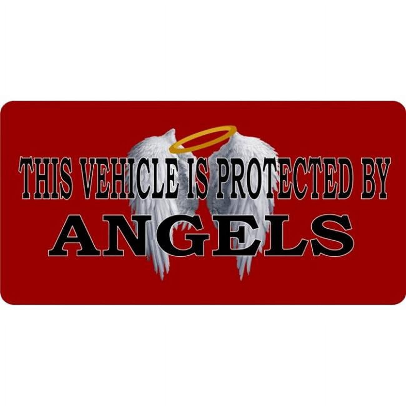 212 Main LPO2670 6 x 12 in. Vehicle Protected by Angels Red Photo ...