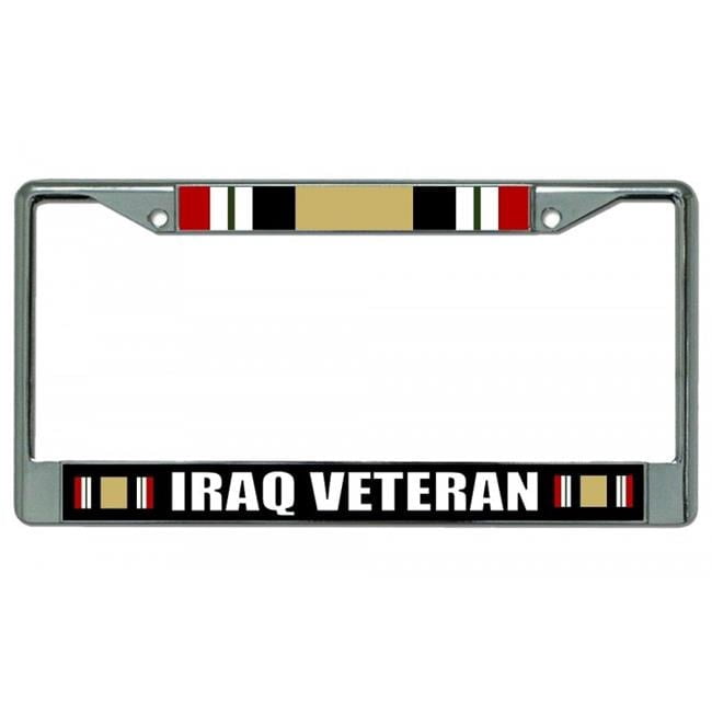 Iraq Veteran Chrome License Plate Frame - Walmart.com