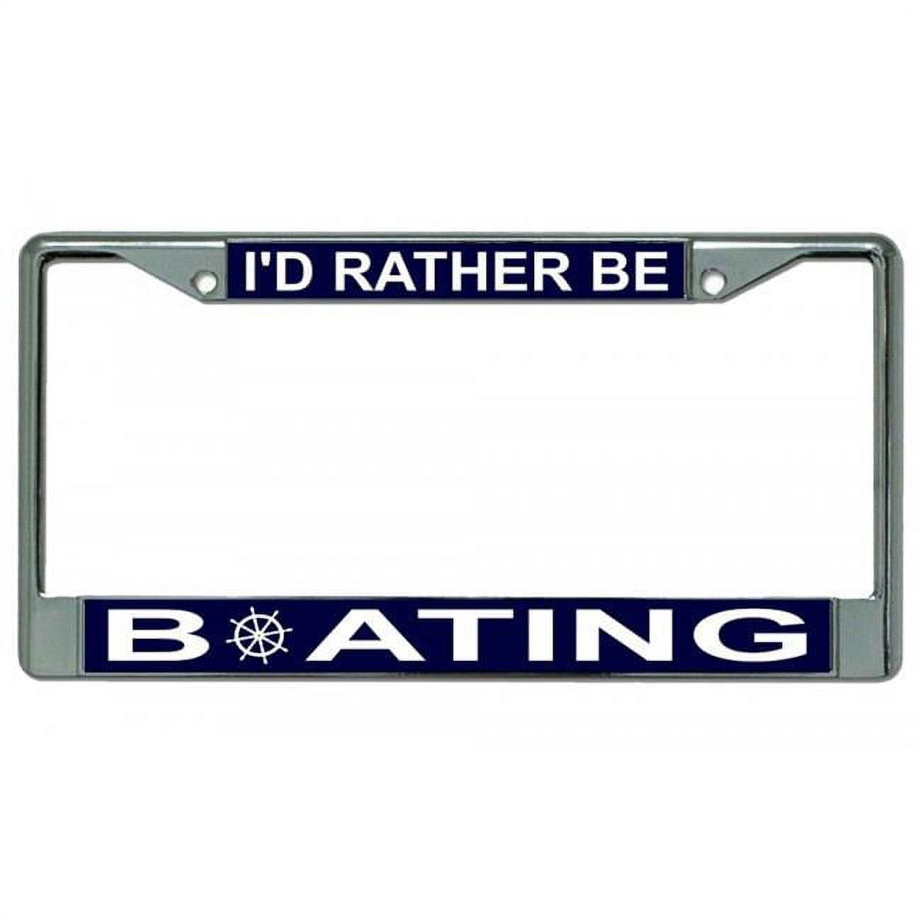 212 Main LPO2963 6 x 12 in. Id Rather Be Boating Chrome License Plate ...