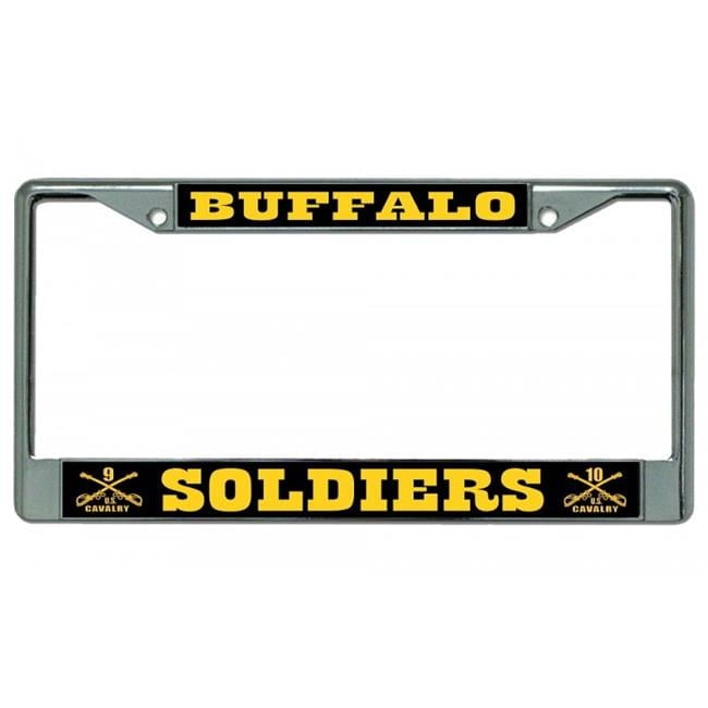 U.S. Cavalry Buffalo Soldiers Chrome License Plate Frame - Walmart.com