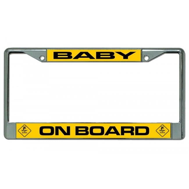 212 Main LPO3066 6 x 12 in. Baby on Board Chrome License Plate Frame ...