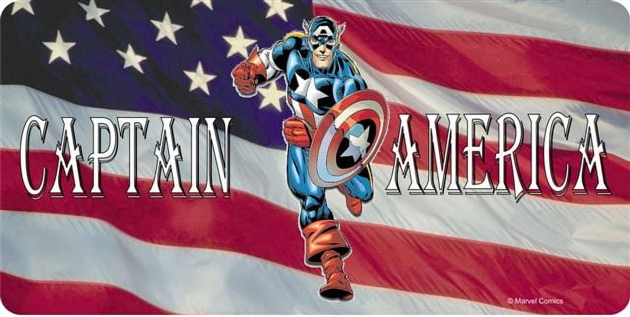 212 Main LPO3156 6 x 12 in. Captain America on American Flag Photo ...