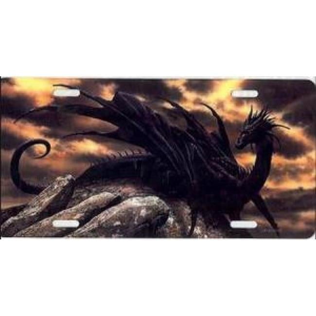 212 Main LPO3227 6 x 12 in. Dragon on Volcano Photo License Plate ...