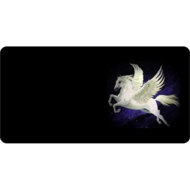 212 Main LPO3246 6 x 12 in. Offset Pegasus on Black Photo License Plate ...