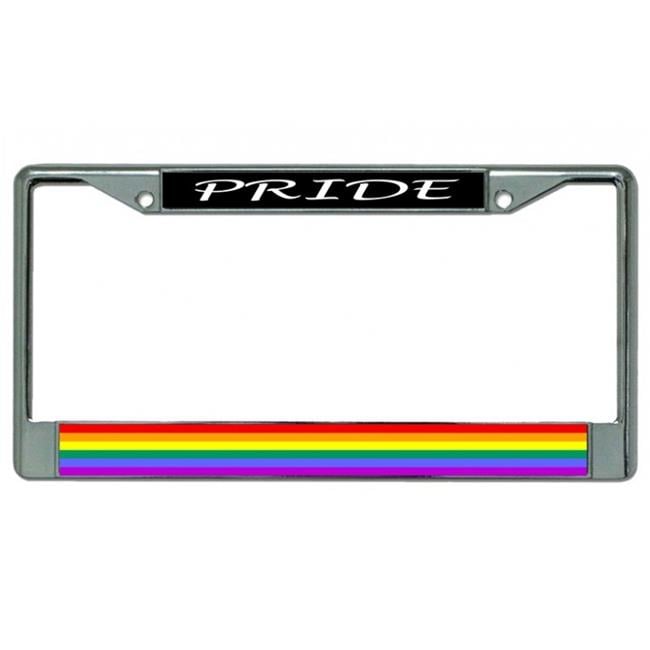 Gay Pride Chrome License Plate Frame - Walmart.com