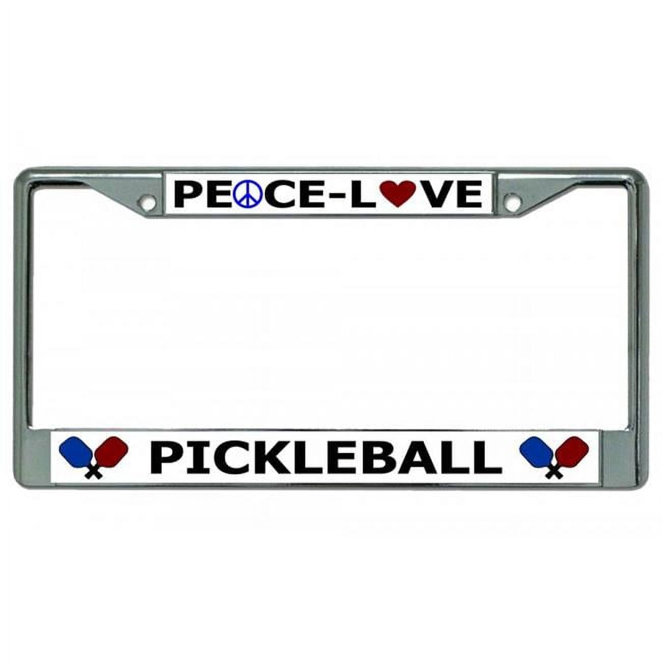 212 Main LPO3682 6 x 12 in. Peace Love Pickleball Chrome License Plate ...