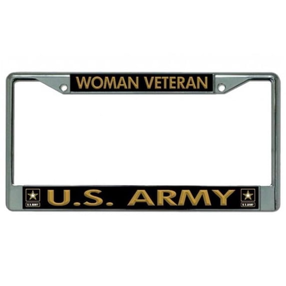 Woman Veteran U.S. Army Chrome License Plate Frame - Walmart.com