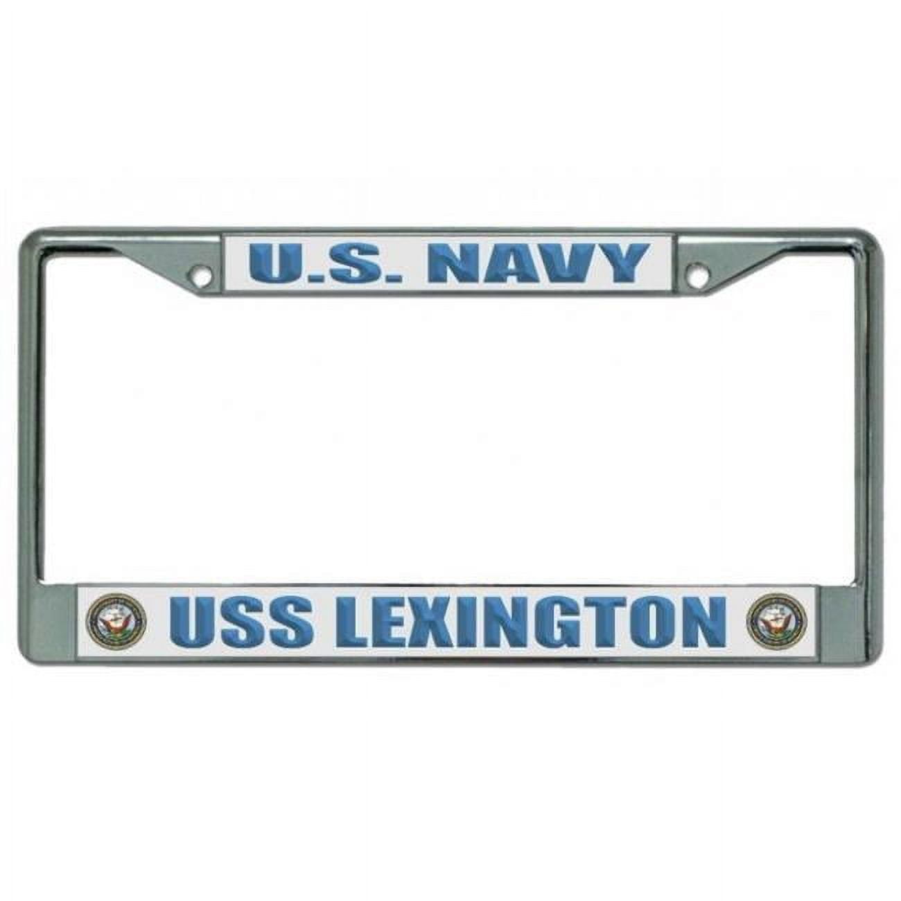 212 Main LPO3750 6 x 12 in. U.S. Navy USS Lexington Chrome License ...