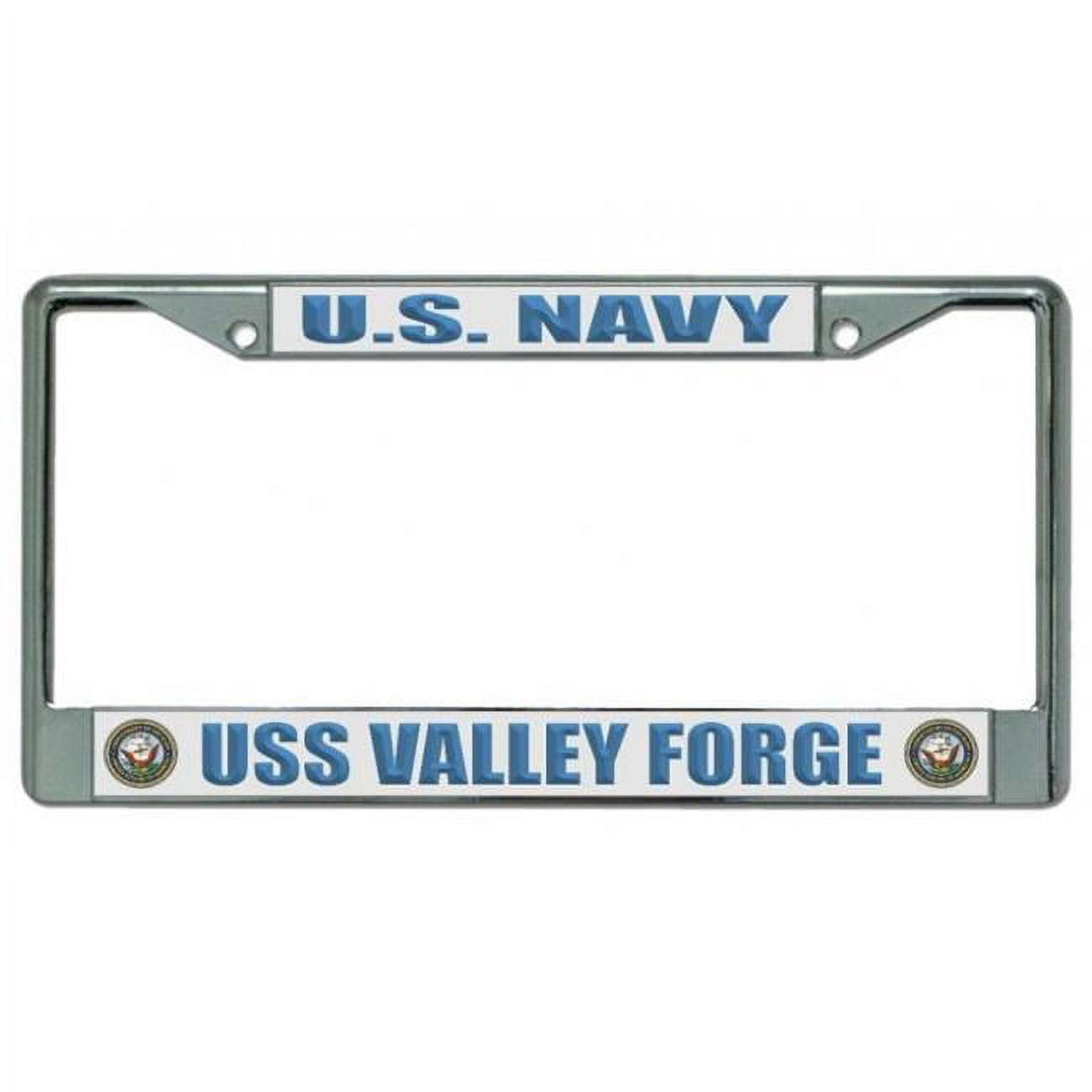 212 Main LPO3755 6 x 12 in. U.S. Navy USS Valley Forge Chrome License ...