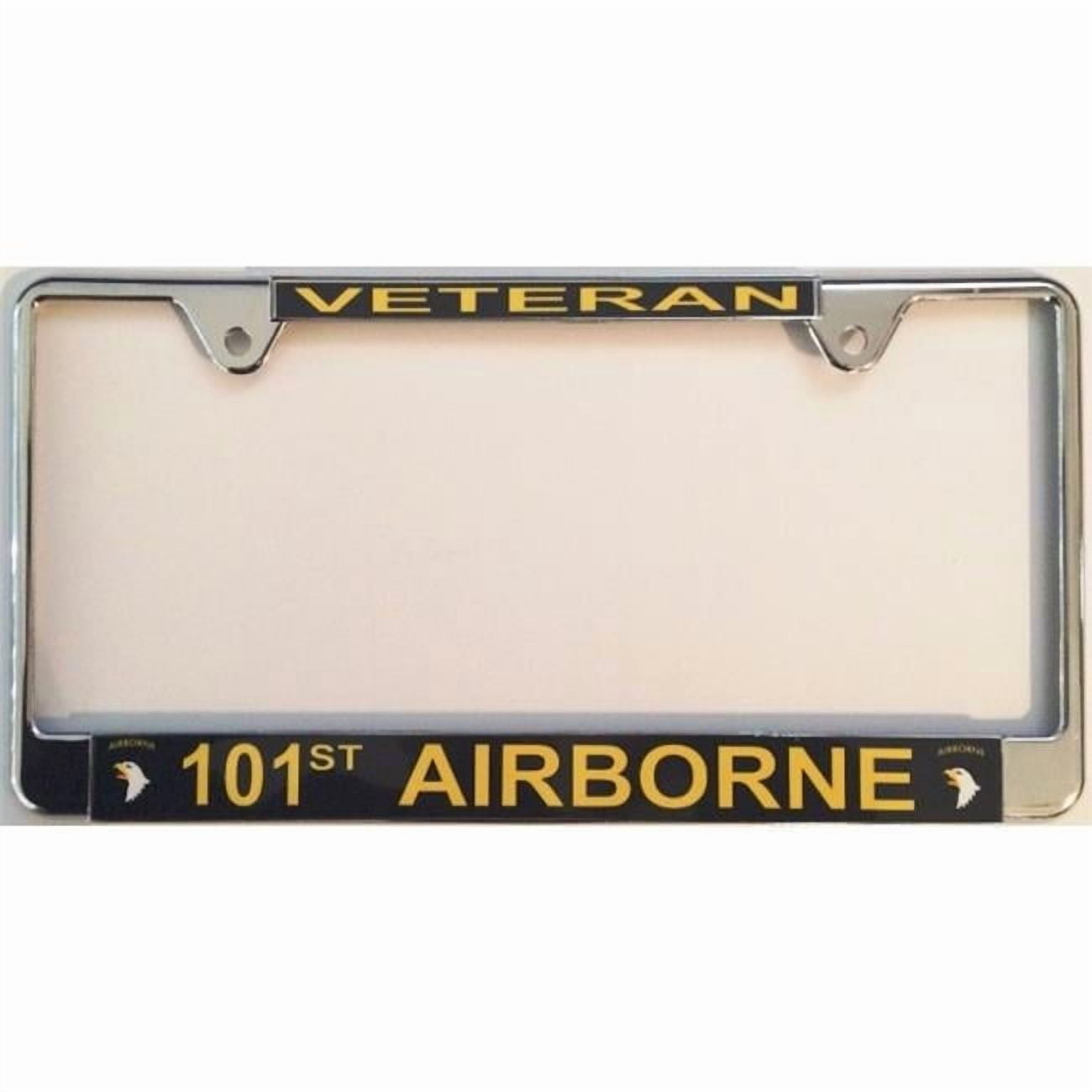 101st Airborne Veteran Thin Top Chrome License Plate Frame - Walmart.com