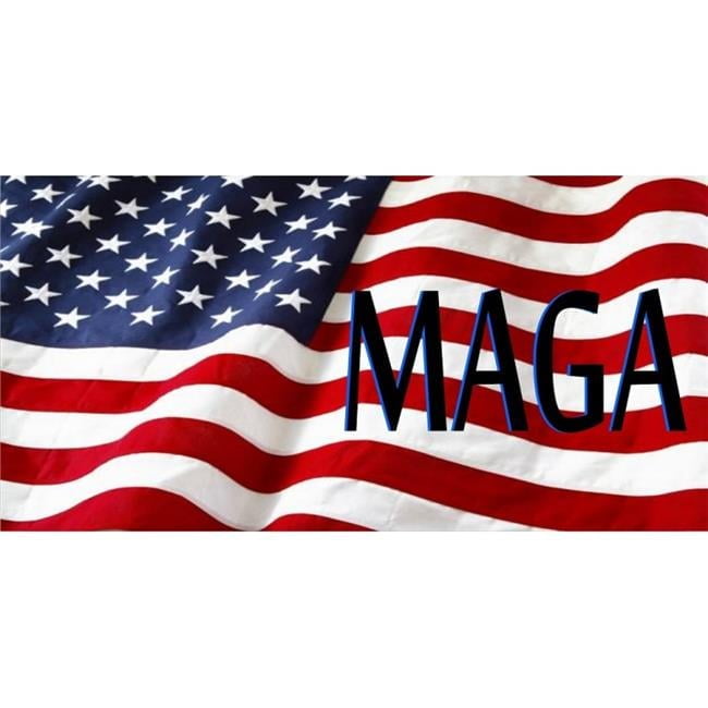 212 Main LPO3924 6 x 12 in. Maga on United States Flag Photo License ...