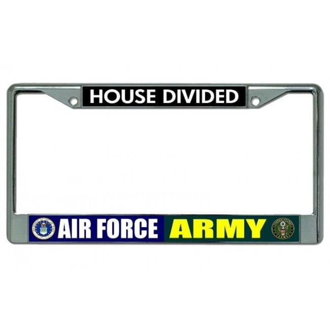 Air Force Army House Divided Chrome License Plate Frame - Walmart.com