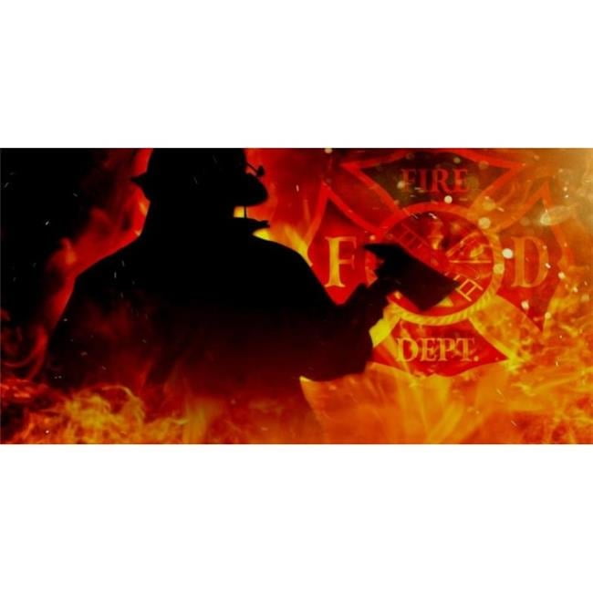 Fireman Hot Flames Photo License Plate - Walmart Business Supplies