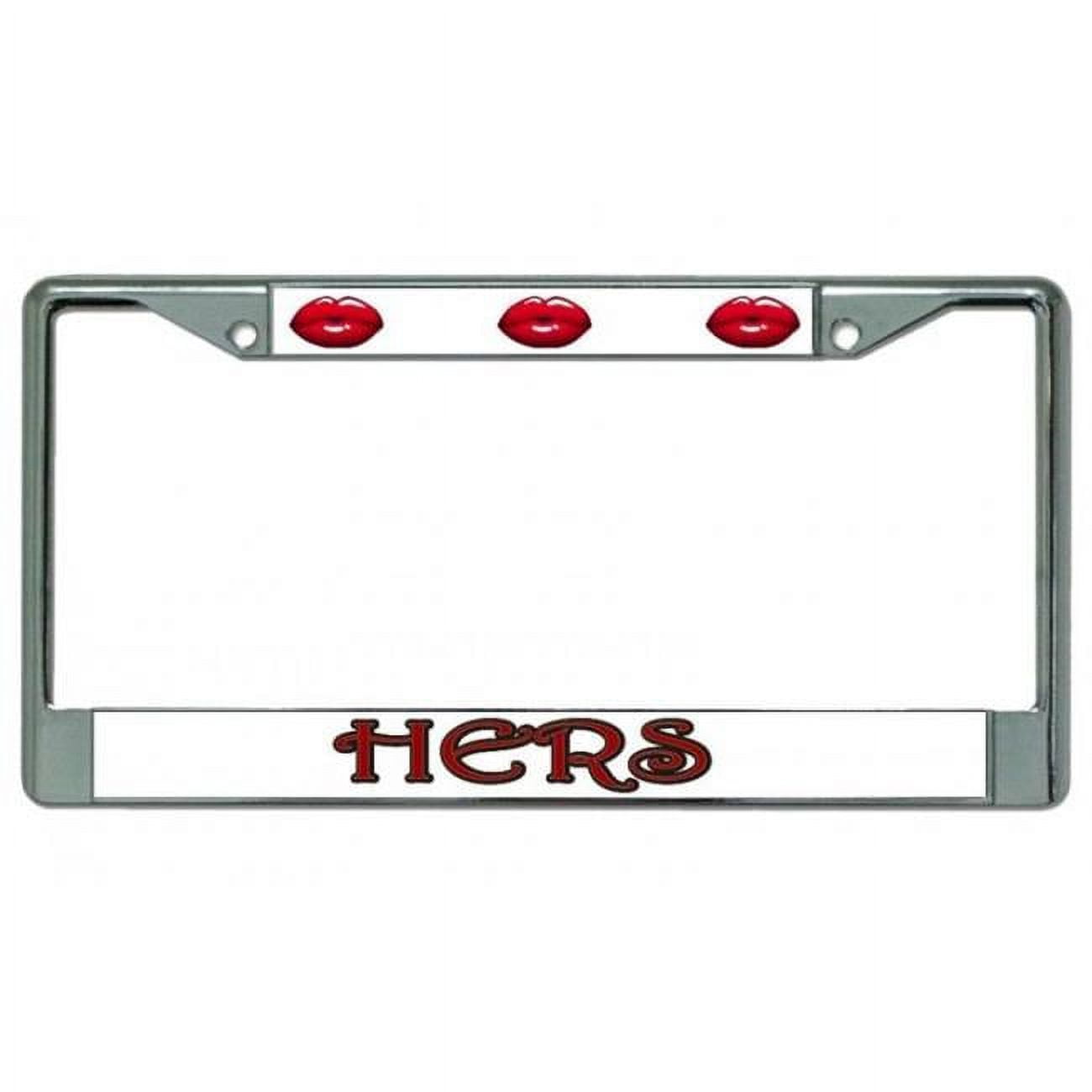 212 Main LPO4111 6 x 12 in. Hers with Red Lips Chrome License Plate ...